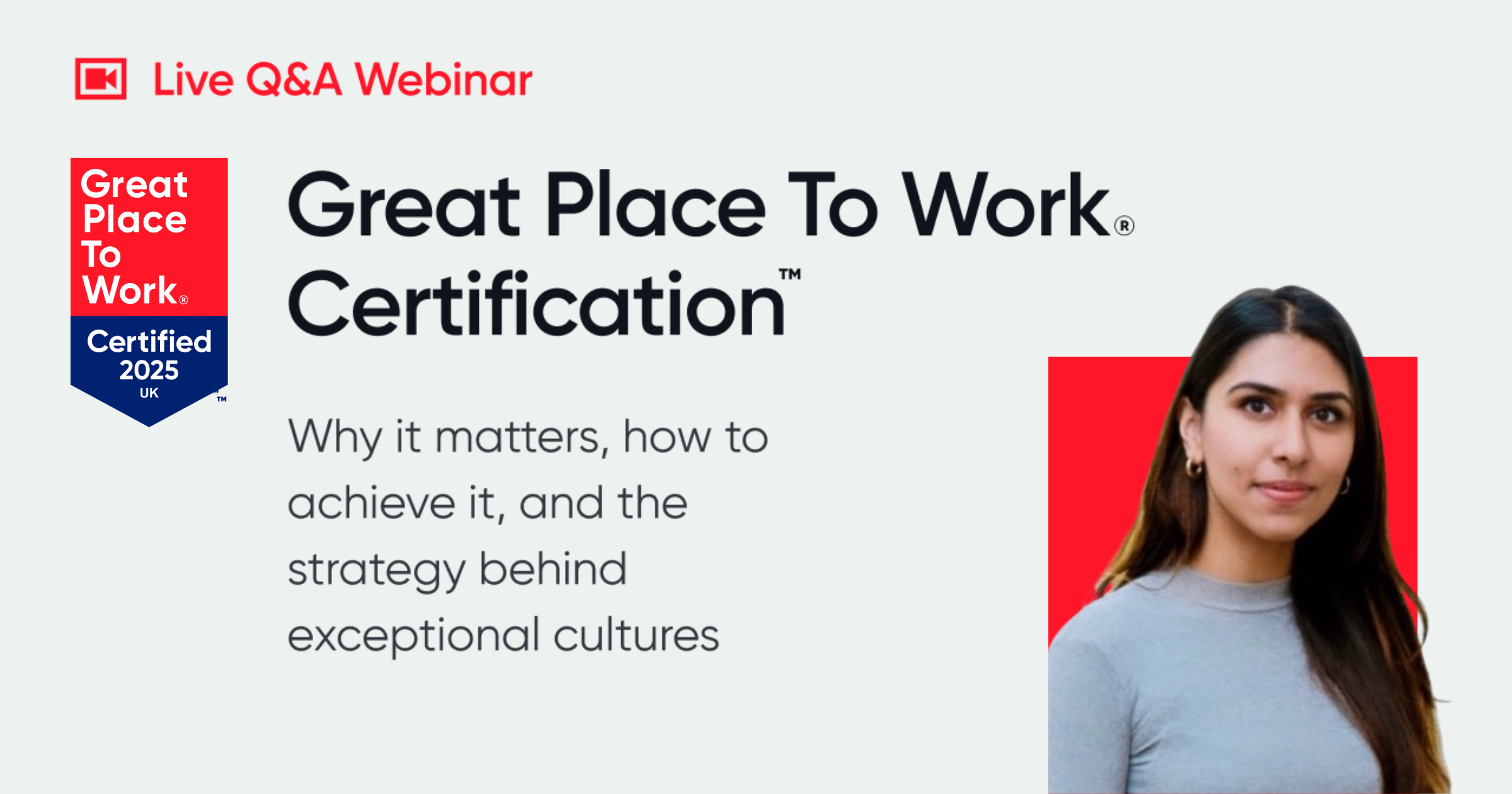 Live Webinar: How to earn Great Place To Work Certification